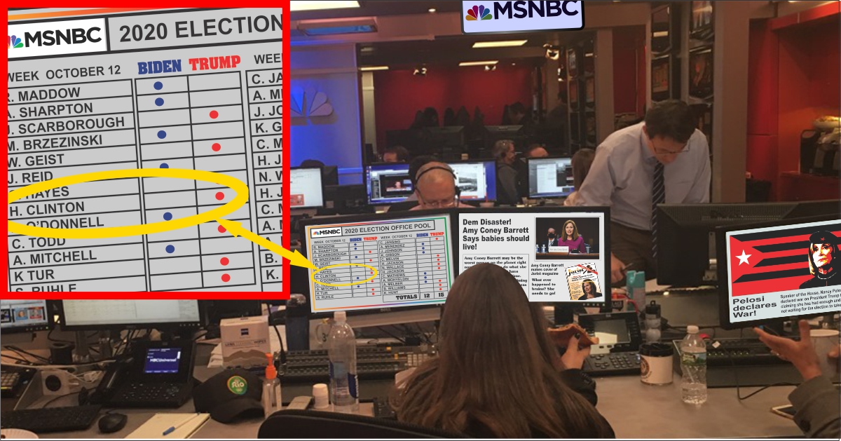LEAKED: Hillary Clinton votes for Trump in MSNBC office pool • Genesius ...