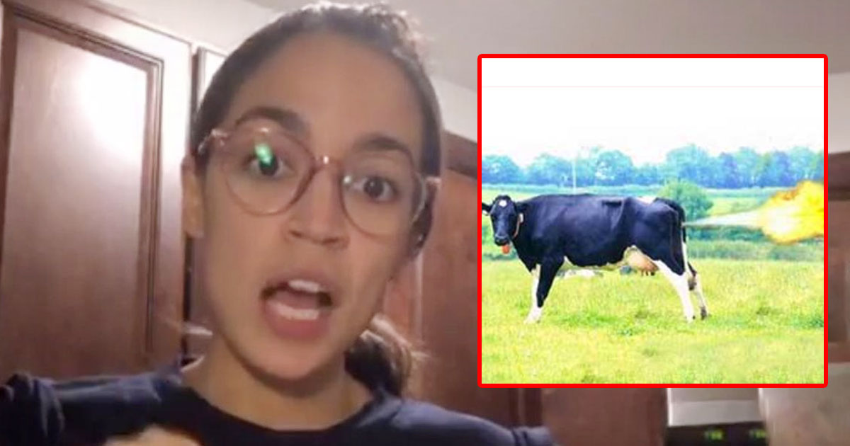 AOC recommends increasing cow farts to warm Texas up • Genesius Times