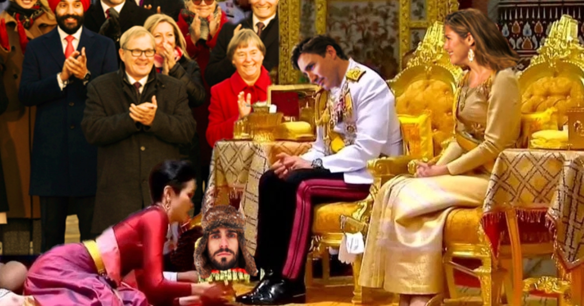King Justin and Queen Sophie of Canada receive the head of trucker Rolf ...