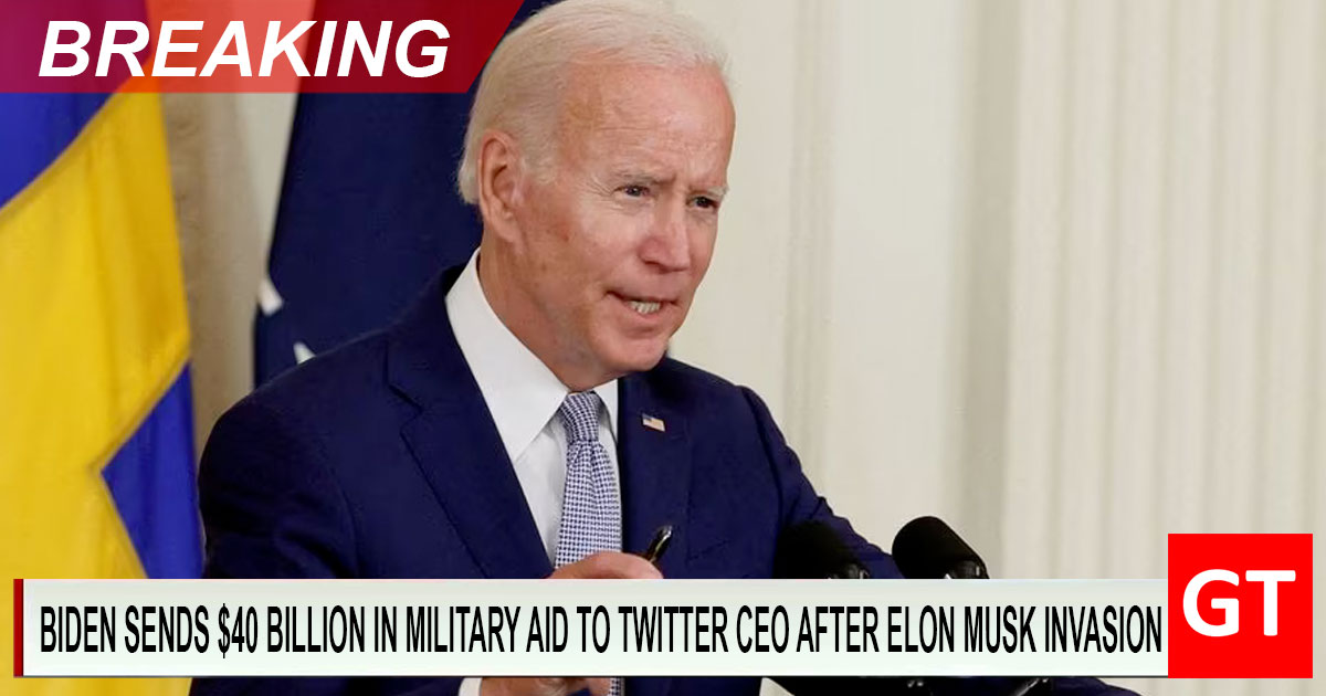 BREAKING: Biden sends $40B in military aid to Twitter execs following ...