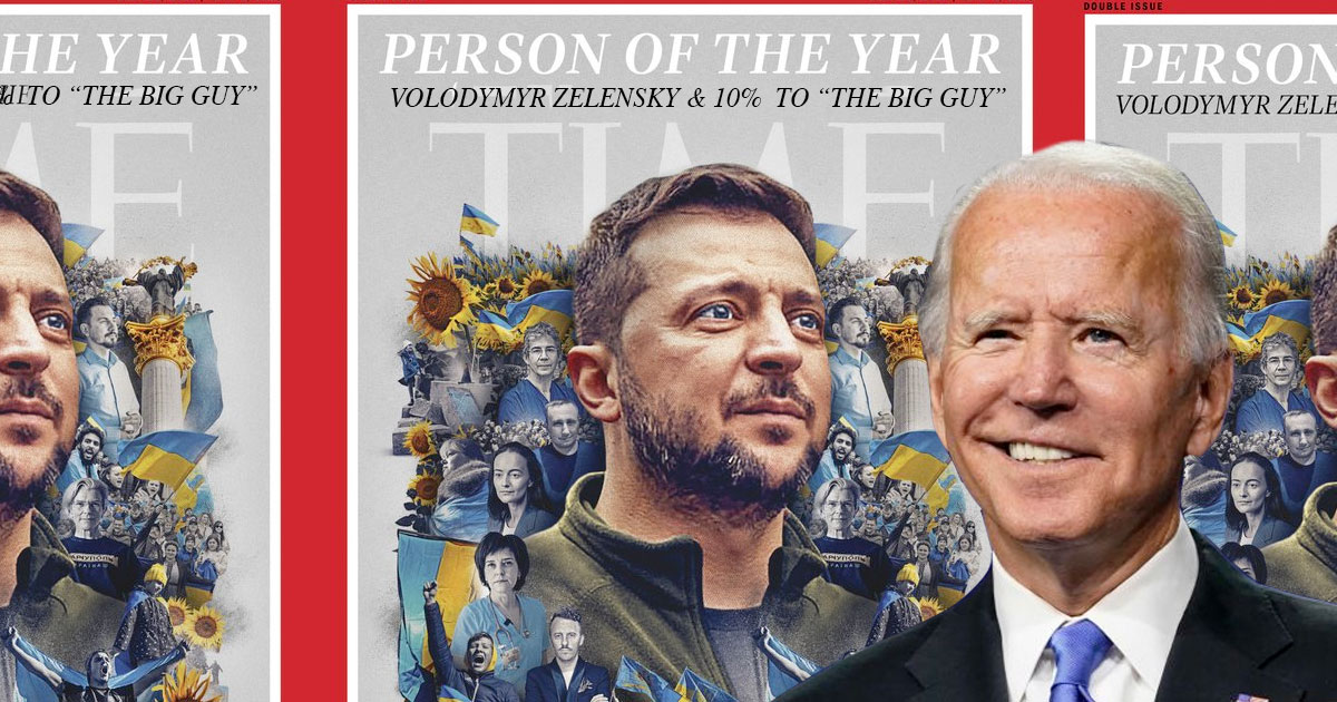 BREAKING: Time gives 10% of Zelensky's Person of the Year award to 'the ...