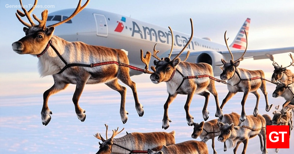 BREAKING: American Airlines to use flying reindeer to pull airplanes ...